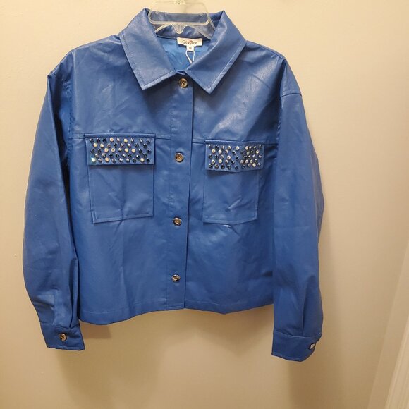 GeeGee | Jackets & Coats | New Wtags Womens Gee Gee Leather Look Jacket ...